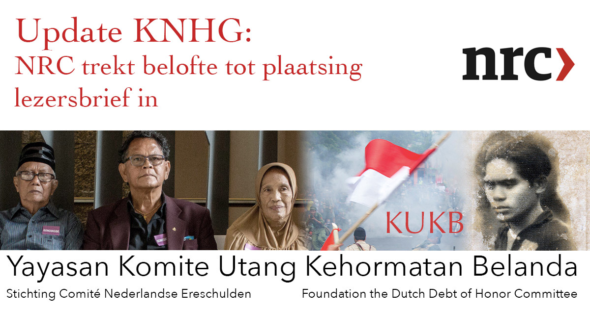 Update KNHG: NRC trekt eerder gedane belofte tot plaatsing lezersbrief in